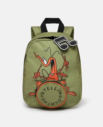 Stella McCartney Bug Band Graphic Backpack, Woman, Green