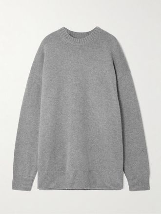 SKIMS Cashmere Oversized Sweater - Dark Heather Gray - Oversized-kaschmirpullover - Grau