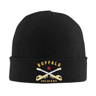 Generic Coupe-Vent Bonnet Tricot&eacute;, Histoire am&eacute;ricaine des Buffalo Soldiers, Universelle Beanie Hats, Bonnet Chapeau Tricot pour Adultes, Sports, Cyclisme