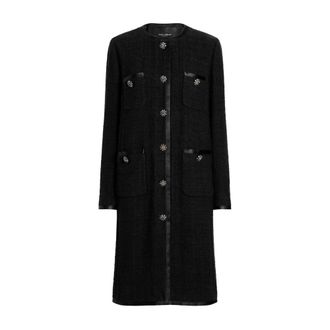 Dolce & Gabbana Femme, Manteaux, Noir, Taille: 42 FR Manteau dHiver &Eacute;l&eacute;gant