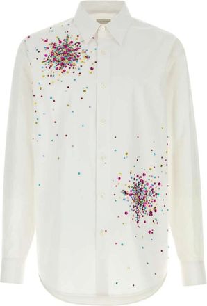 Dries Van Noten Homme, Chemises, Blanc, Taille: M Chemise Caper en popeline de coton
