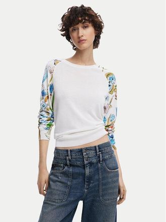 Desigual Pullover 25SWJF31 Wei&szlig; Regular Fit