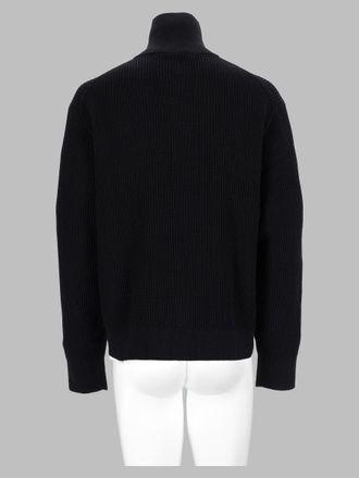 STUDIO NICHOLSON Ribbed Cotton Cardigan - Black