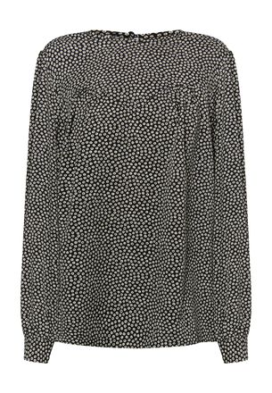 Dreimaster Dreimaster Langarmbluse Damen schwarz/beige