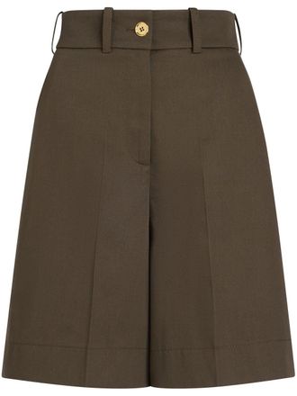 Patou bermuda façon gabardine - Vert