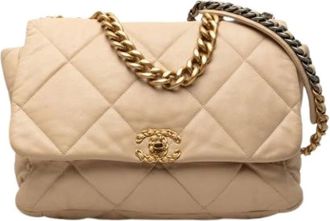 Chanel Pre-owned 19 Flap Bag - Femme - Pre-owned - Beige - Taille: ONE Size