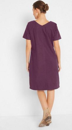 Bonprix Minikleid f&uuml;r warme Tage, aus Leinen und Baumwolle, A-Linie, mit V-Ausschnitt