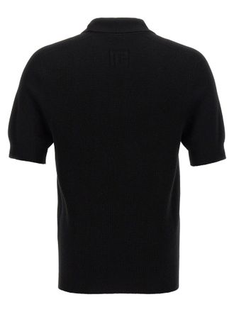 Balmain Merino Wool Polo Shirt - Black