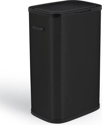 Kitchen Move Kitchen Move - Poubelle de cuisine push portland Noir Acier inoxydable 60L
