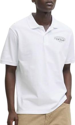 Jack & Jones JJMAKOTO Polo SS Modern pour homme, Orchidée blanche, XXL