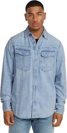 G-Star Homme Chemise Dakota Slim, Bleu (sun faded blue mist D23616-D252-G342), M