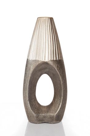 Decoking 18X11x42 Gold Vase Blumenvase Dekovase Deko Keramik modern au&szlig;ergew&ouml;hnlich KUP159