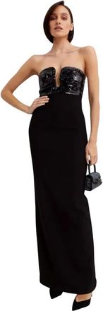 Roland Mouret Femme, Robes, Noir, Taille: 36 FR Robe &agrave; D&eacute;collet&eacute; Plongeant