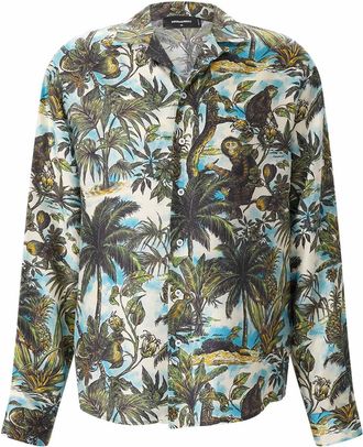 Dsquared2 Seidenhemd mit Print