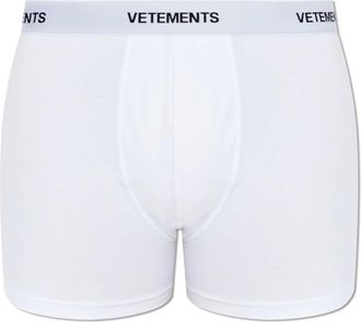 VETEMENTS Homme, Sous-v&ecirc;tements, Blanc, Taille: XL Logo Boxers