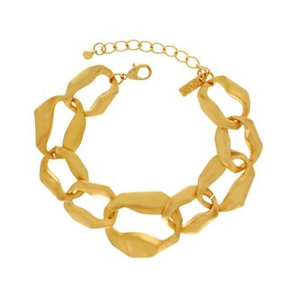 Dansk Copenhagen Bracelet Fluide &agrave; Maillons - Femme - Accessoires - Jaune - Taille: ONE Size