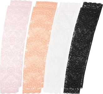 Heallily Armstulpen aus Spitze mit Sonnenschutz f&uuml;r den Radsport - Khaki, Schwarz, Wei&szlig; - 38 cm - Unisex-Erwachsene