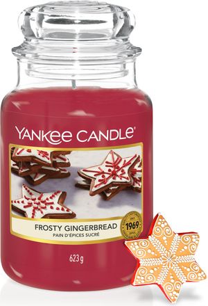 Yankee Candle Company Duftkerze im Glas (gro&szlig;) | Frosty Gingerbread | Brenndauer bis zu 150 Stunden