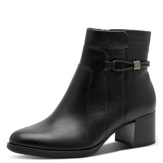 Jana bottines femme &agrave; talon bloc vegan, Black, 39 EU