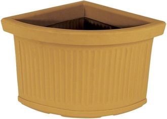 Monacis Monacis - Eckige Vase Millerighe aus Harz Made in Italy Dekoration für Blumen und Pflanzen -50 cm / Anthrazit