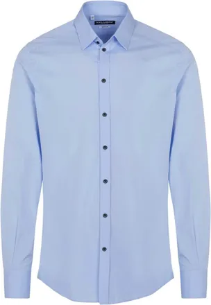 Dolce & Gabbana Klassisches Herrenhemd - - Shirts - Herren - Blau - M
