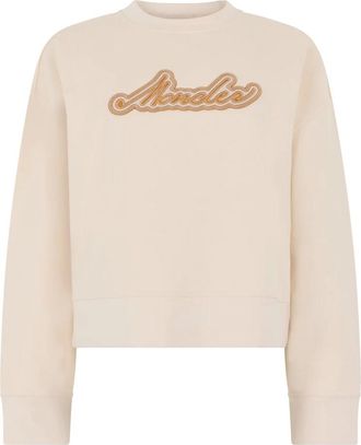 Moncler Femme, Sweatshirts et sweats &agrave; capuche, Beige, Taille: 40 FR SweaT-shirt ras du cou
