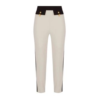 Elisabetta Franchi Femme, Pantalons, Multicolore, Taille: 46 FR Pantalon Bicolore en Cr&ecirc;pe Double &Eacute;paisseur
