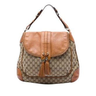 Gucci Sac bandouli&egrave;re Pre-owned Marrakech - Femme - Pre-owned - Beige - Taille: ONE Size