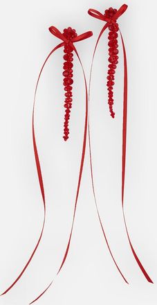 Simone Rocha Schleifenohrringe Mit Kristallen