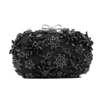 Self Portrait Florale Kristall-Clutch - - Bags - Damen - Schwarzk - ONE SIZE