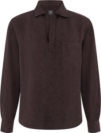 Boggi Milano Homme, Chemises, Brun, Taille: L Chemise Regular Fit en m&eacute;lange de lin