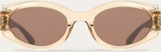Ferragamo Damen Rechteckige Sonnenbrillen Braun