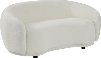 Vente-Unique Sofa 2-Sitzer aus Boucl&eacute;-Stoff - Elfenbeinwei&szlig; - BOVANA von Pascal Morabito