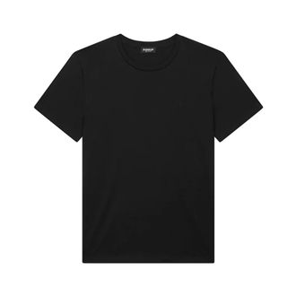 Dondup Schwarzes Baumwoll-Jersey T-Shirt - - Tops - Herren - Schwarzk - L