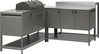 IKEA B&Aring;TSK&Auml;R Au&szlig;enk&uuml;che m Kohlegrill+Bartisch