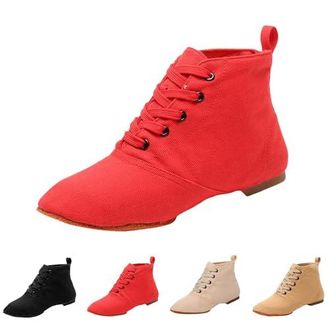 Generic Chaussures de jazz pour femme - En toile - Pour salle de bal - Chaussures de gymnastique modernes - Chaussures de danse plates - Pour lint&eacute;rieur et le