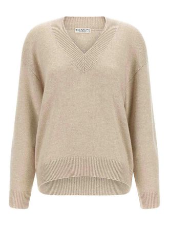 Brunello Cucinelli Rundhalspullover - Beige