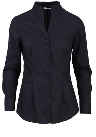 Seidensticker Damen Bluse - Hemdbluse - Kelchkragenbluse - Klassisch - Elegant - Bügelleicht - Slim Fit - Kurzarm - Uni - 100% Baumwolle