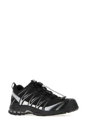 Salomon Unisex Black Mesh And Synthetic Leather Xa Pro 3d Sneakers Black-Black-Ftwsilver Black/black/ftwsilver