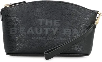 Marc Jacobs Womens Makeup Bag The Beauty Black Leather Cow Hide Make Up
