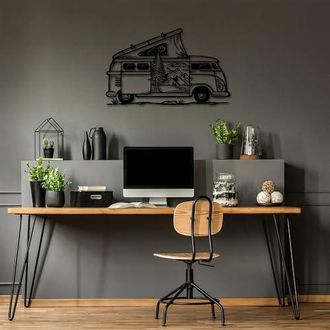 Hanah Home Stylish Black Decorative Metal Wall Accessory, 55 x 90 cm | 100% Metal, 1.5 cm Thickness | Perfect for Modern Home Decor & Office Spaces