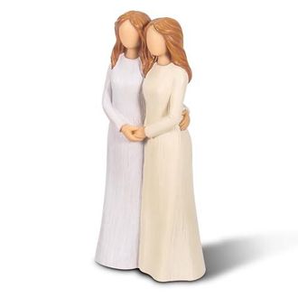 Carracci Figurines soeurs, Love My Sisters Friends Forever, deux statues de femmes, sculpt&eacute;es &agrave; la main, figurines sculpt&eacute;es peintes &agrave; la main, cadeaux pour No