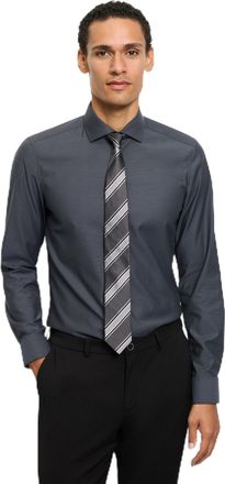 Olymp Herren Oberhemd Langarm 200784,Einfarbig,Level 5 Body fit (15.05.2015 - F16),Royal Kent,anthrazit 67,42