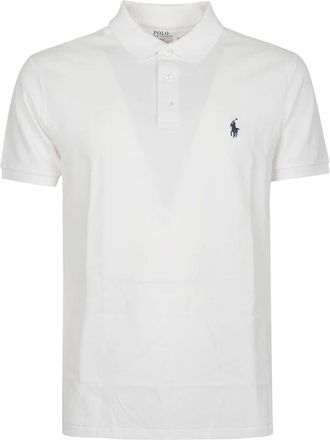 Polo Ralph Lauren Homme, Tops, Blanc, Taille: XL Polo de coupe ajust&eacute;e personnalis&eacute;e