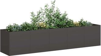vidaXL Vidaxl - Jardini&egrave;re noir 200x40x40 cm acier lamin&eacute; &agrave; froid