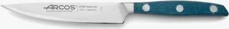 Arcos Couteau &agrave; L&eacute;gumes Forg&eacute; en Acier Inoxydable - Poign&eacute;e Ergonomique en Polyoxym&eacute;thyl&egrave;ne POM, Lame Sp&eacute;ciale en Soie Argent&eacute;e de 130 mm - Couleur Noire, S