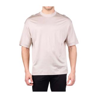 Emporio Armani Homme, Tops, Gris, Taille: M T-shirt classique à col rond et manches courtes