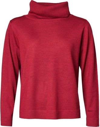 Lind Femme, Pulls, Rouge, Taille: 44 FR Col roul&eacute;s