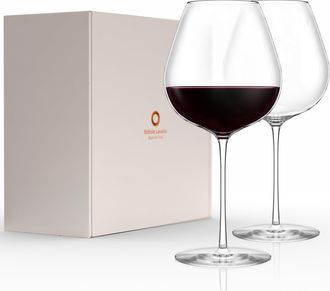 St&ouml;lzle Burgunderkelch Fino 2er-Set I Hochwertige Rotweingl&auml;ser optimal f&uuml;r Burgunder I Extra D&uuml;nne Burgundergl&auml;ser I Sp&uuml;hlmaschinenfeste Weinkelche mit maxim