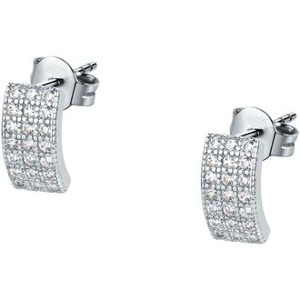 Cleor Boucles doreilles en argent 925/1000 et zircon